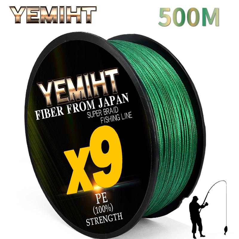 500M 9 Strands Fishing PE Line braided fishing line wires 20-80LB ...