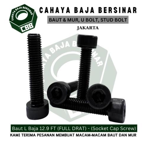 Jual Baut L Baja 12.9 Drat Kiri M10 - 1.5 x 30 / Baut Drat Kiri ...