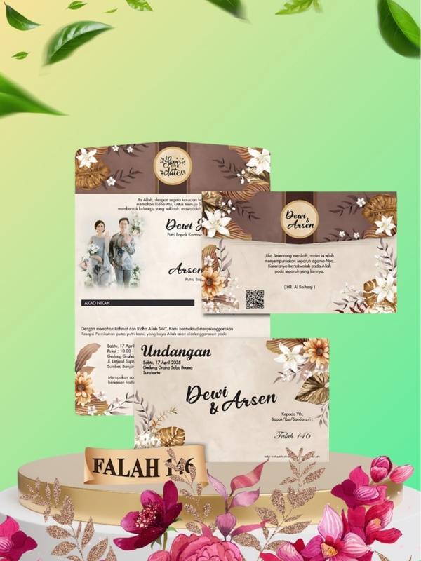 (50pcs) Falah 146 Cetak Undangan Pernikahan|Undangan Cetak Murah|Free ...