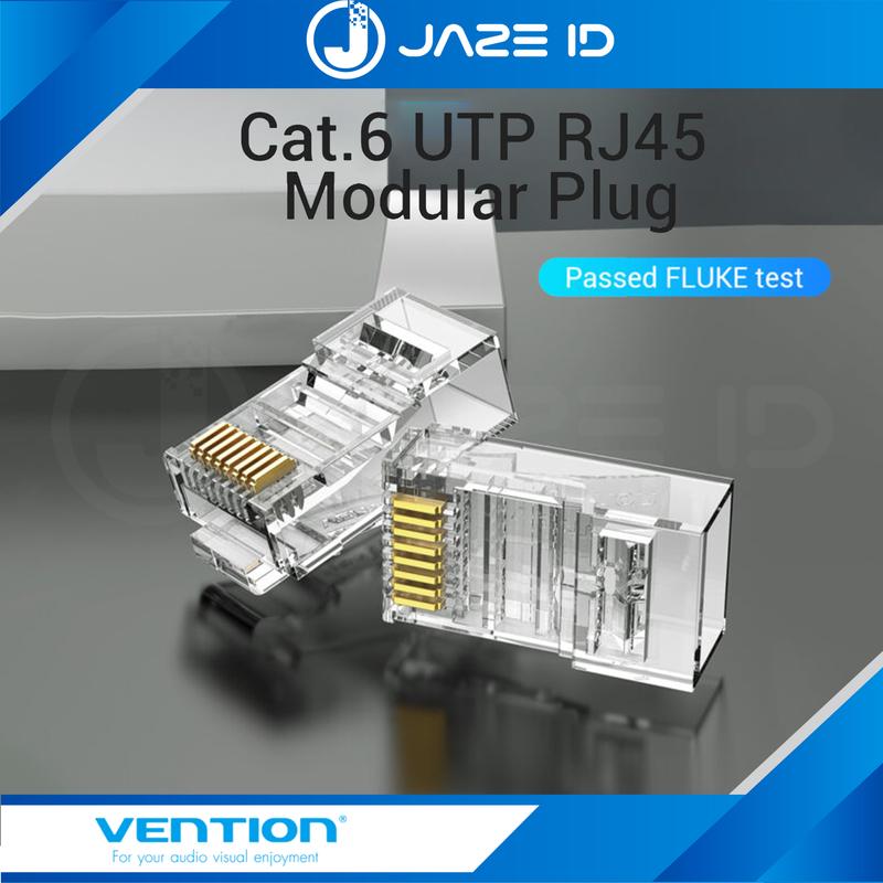 Vention Konektor RJ45 Cat6 UTP Modular Gigabit Jack Plug Connector ...