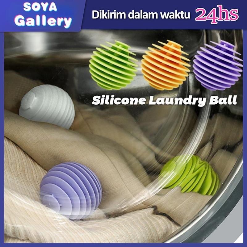 3Pcs Silicone Magic Laundry Ball / Reusable Alat Pembersih Bulu Pakaian ...