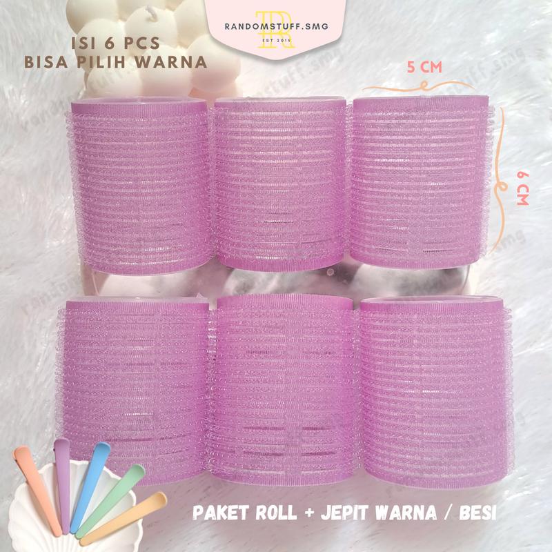 6 PCS ROLL RAMBUT 5 CM ROLL RAMBUT JUMBO ISI 6 TERMURAH - Shop | Tokopedia