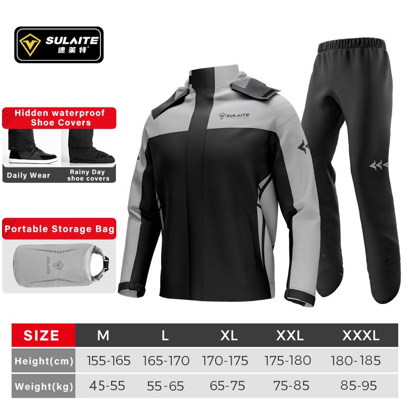 SULAITE Motorcycle Raincoat Waterproof Split Riding Men Wome - TikTok ...