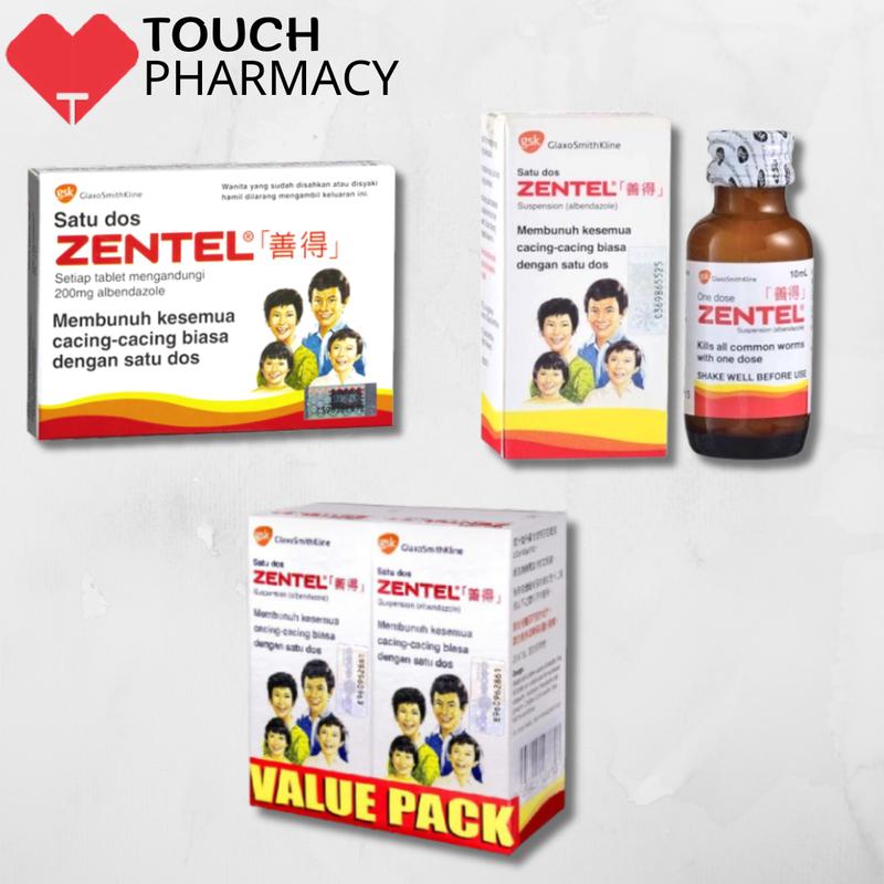 ZENTEL TABLETS 200MG 4S/BOX SUSPENSION 400MG 10ML/10ML X 2BOT - TikTok ...
