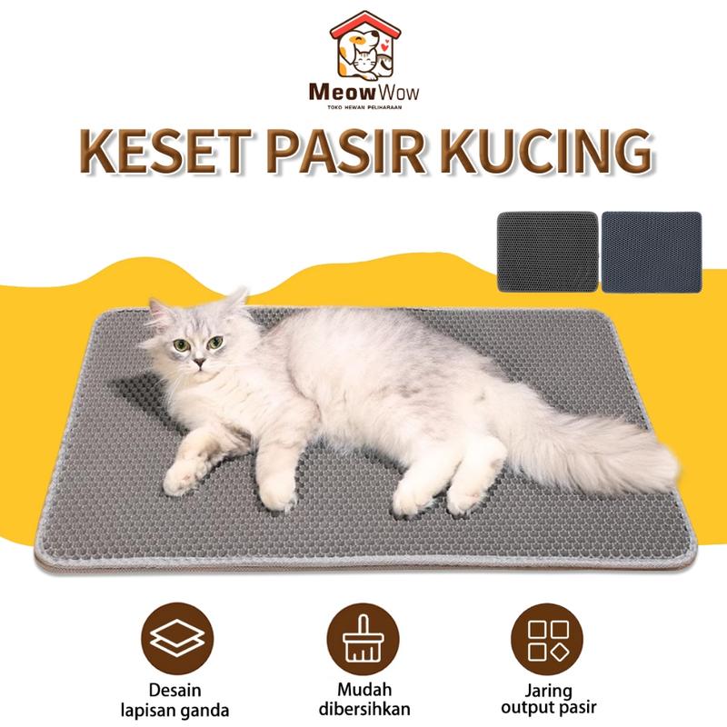 Alas pasir kucing dua lapis/Karpet Pasir Kucing - Shop | Tokopedia