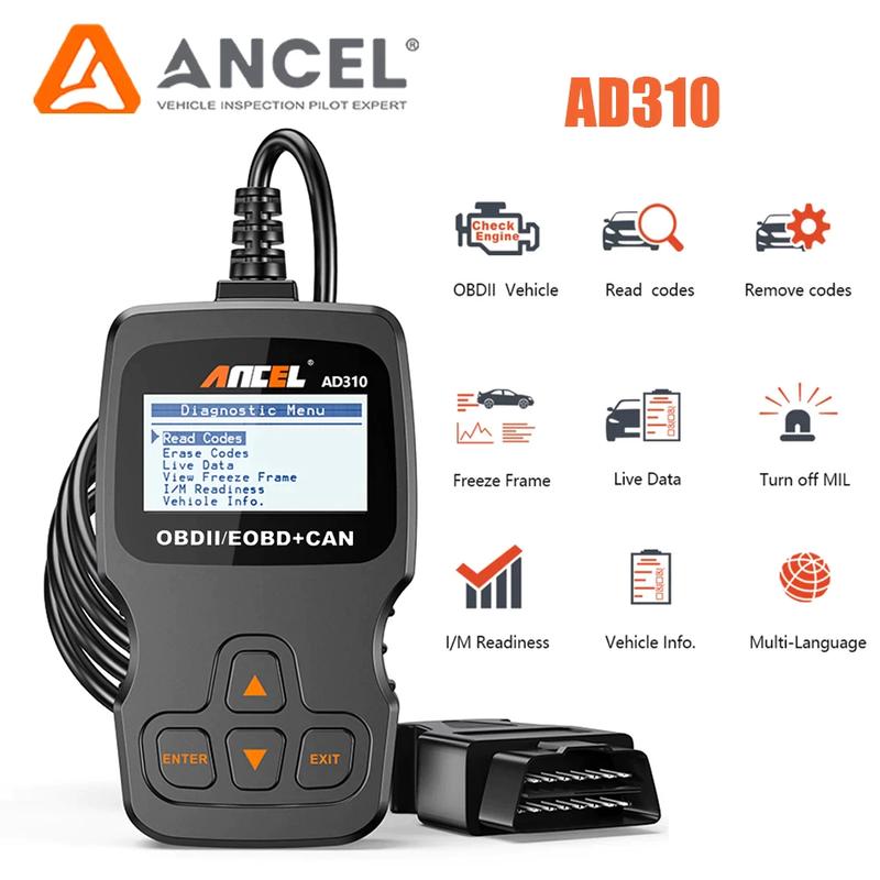 Ancel Ad310 Can OBD2 Car Engine Detector Code Reading Data Stream ...