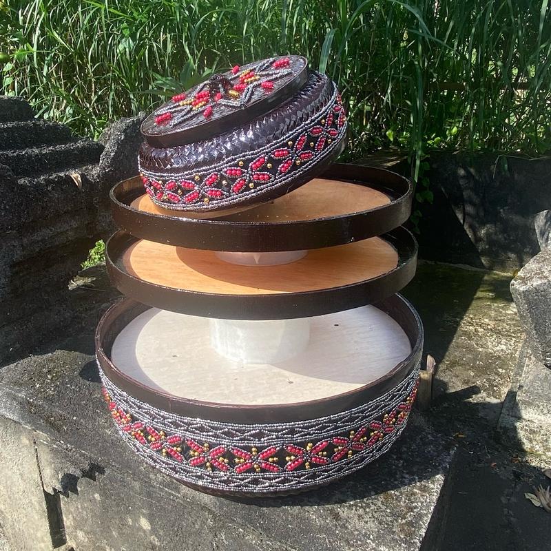 Bokor Payet Sultan 32cm dengan Tatak Buah Kayu / Bokot Mute Bokor ...