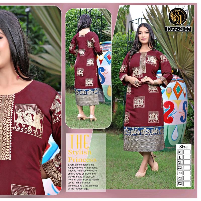 SK PREMIUM PALLAKU ROMAN SILK STRAIGHT CUT KURTIS - TikTok Shop Malaysia