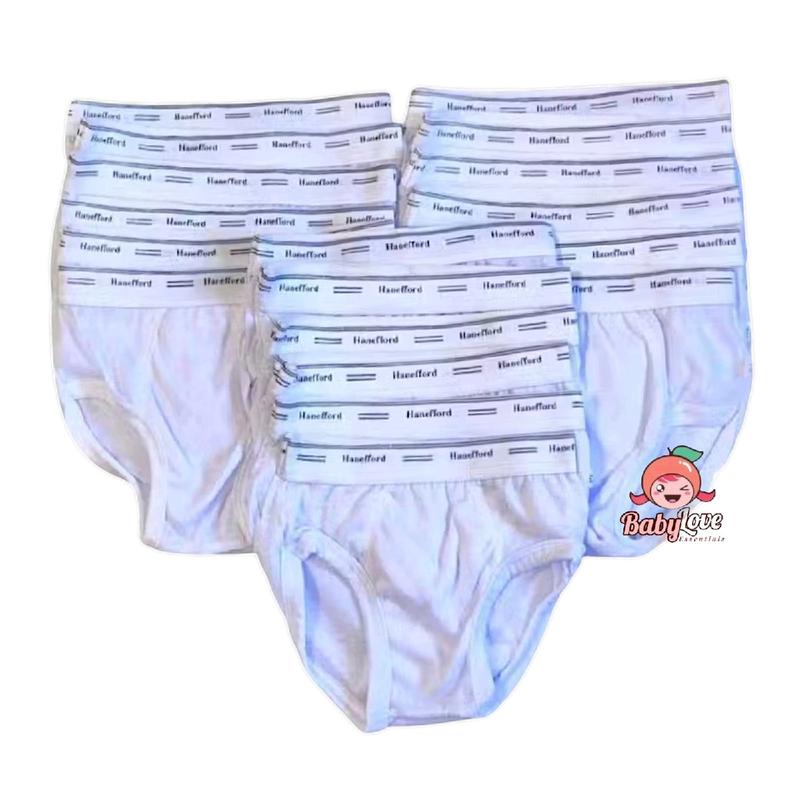 6pcs/12pcs Kids Brief plain White Cotton for - TikTok Shop Philippines