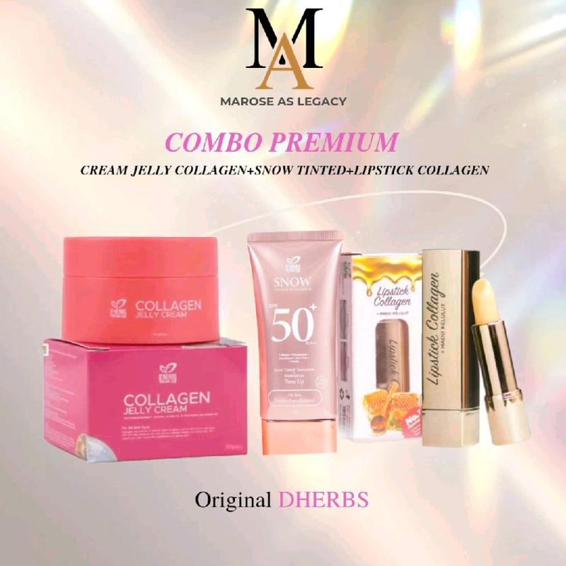 DHERBS SET COMBO PREMIUM(JELLY COLLAGEN/SUNSCREEN SPF50/LIPS - TikTok ...