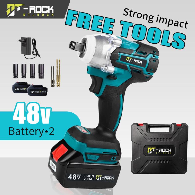 DT-ROCK Cordless Impact Wrench Wrench Drill Ratchet Tool Set - TikTok ...