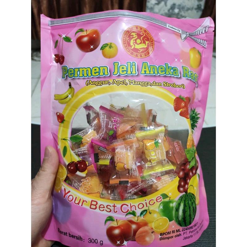 Permen jeli aneka rasa permen jelly rasa buah buahan isi 300gram - Shop ...