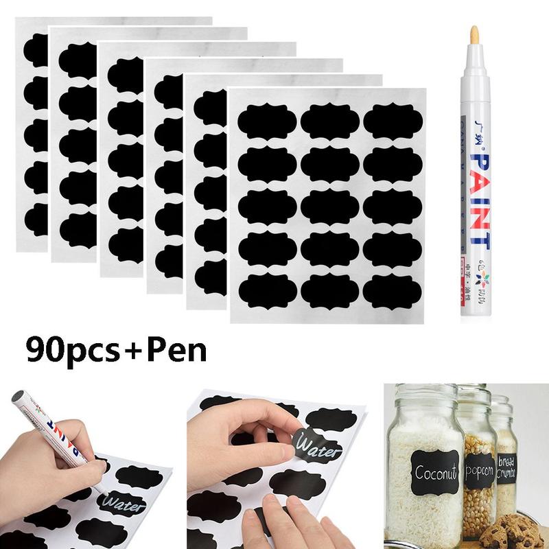 Label balang jem rempah kalis air, label papan hitam, pelekat, - TikTok ...