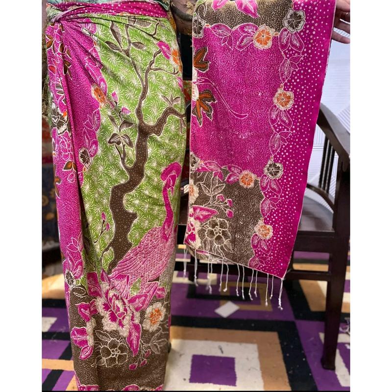 KAIN BATIK SET SELENDANG Motif Terbaru Merak Jambul Elegan & - Shop ...