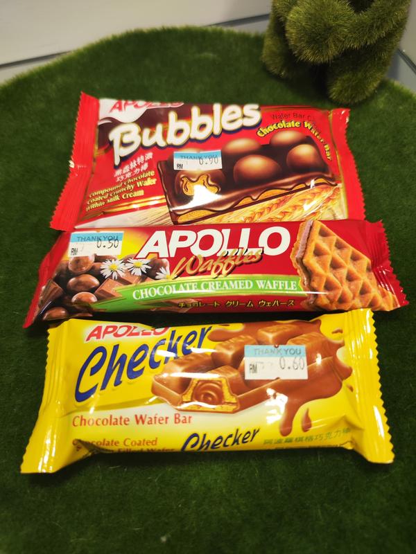 APOLLO BUBBLES WAFER BAR 32G / CHECKER CHOCOLATE WAFER BAR 18G - TikTok ...