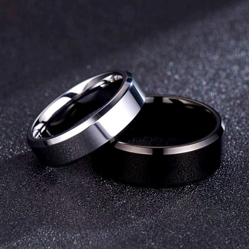 Cincin Titanium pria hitam rings - Shop | Tokopedia