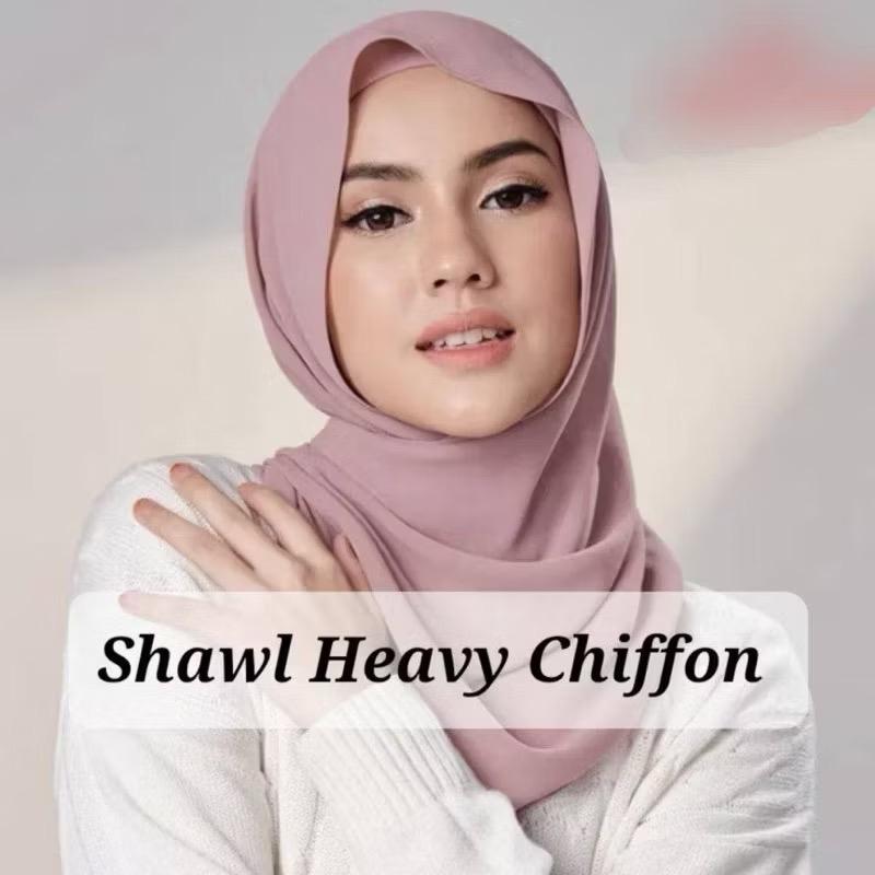 SHAWL HEAVY CHIFFON KEKNIS / BEST QUALITY CHIFFON( READY STOCK ...