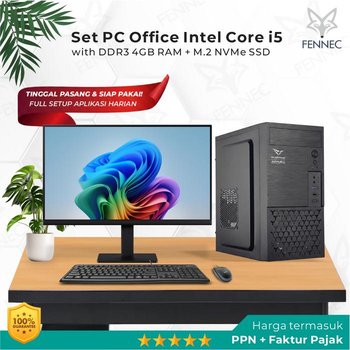 Promo Set PC Komputer Intel Core i5 RAM 4GB Paket Hemat Rakitan Office ...