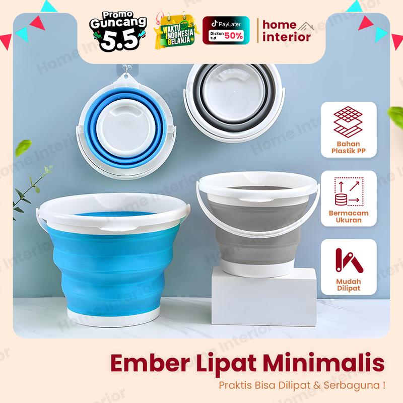 HOMEINTERIOR Ember Bulat Lipat Simpel Ember Lipat Multifungsi Tersedia ...