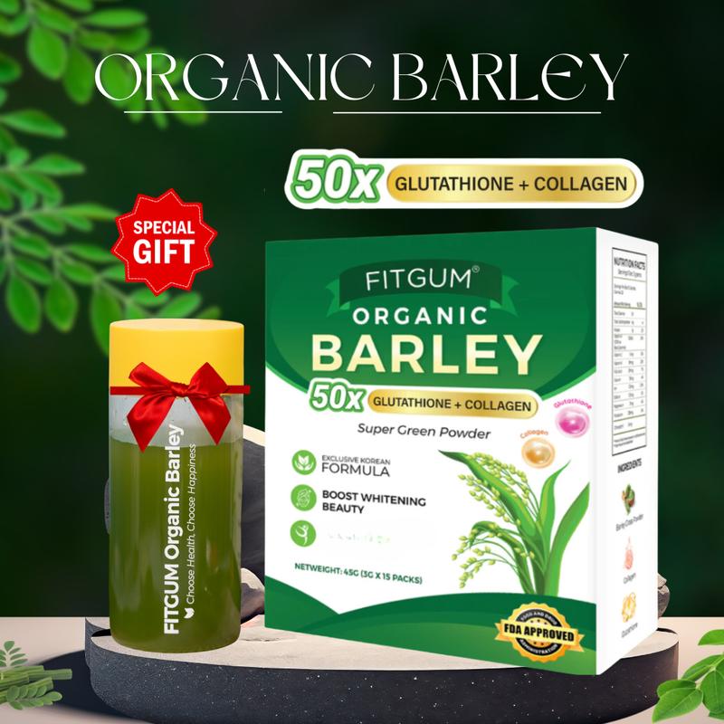 FITGUM Organic Barley 50X Glutathione + Collagen Rejuvenatio - TikTok ...