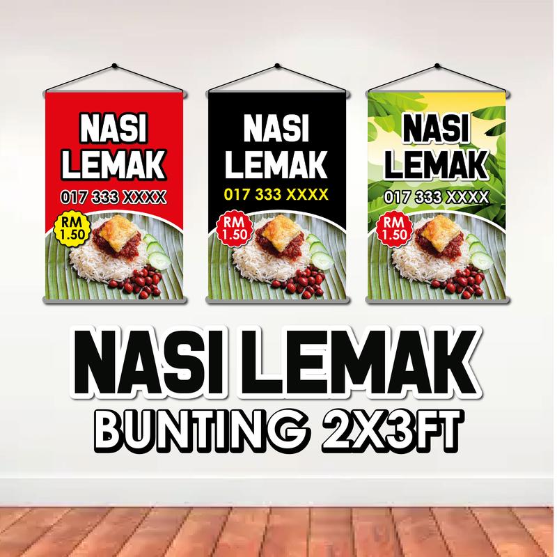 BUNTING NASI LEMAK RM1.50 (2X3FT) (PIPE) - TikTok Shop Malaysia