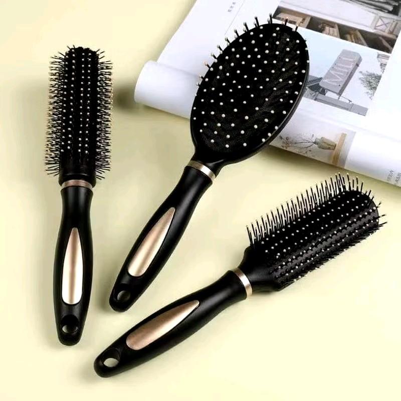 Sisir Rambut Anti Kusut SET isi 3pcs Sisir Oval Bulat Kotak Sisir Pijat ...