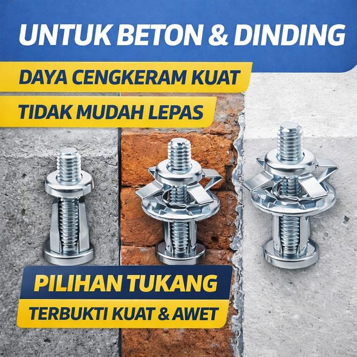 Jual Baut Expansion Jack Nut / Petal Nut - Solusi Kuat untuk Dinding ...