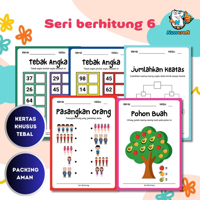 Jual Nuwcraft - Worksheet - Seri berhitung 6 - Activity Worksheet Anak ...