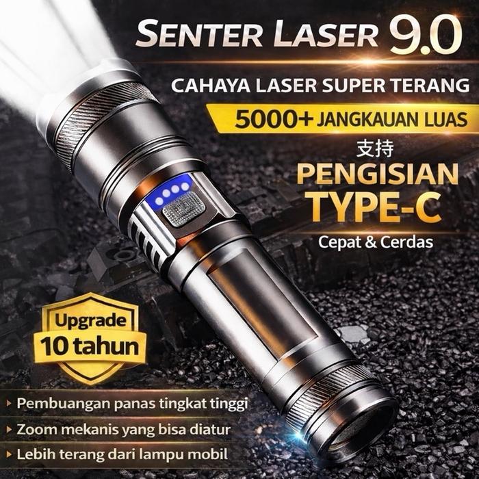 Promo [g-speeds ]Rechargeable Senter LED Super Terang /1000 Lumens ...