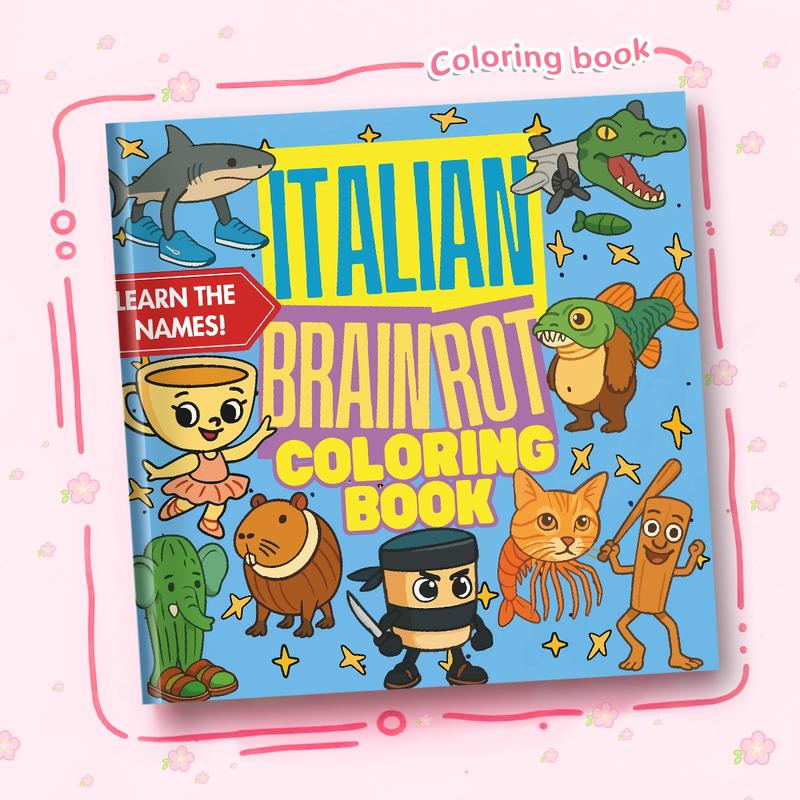 Creative Italian Brainrot Coloring Book, Artistic Fun for Kids, Vivid ...