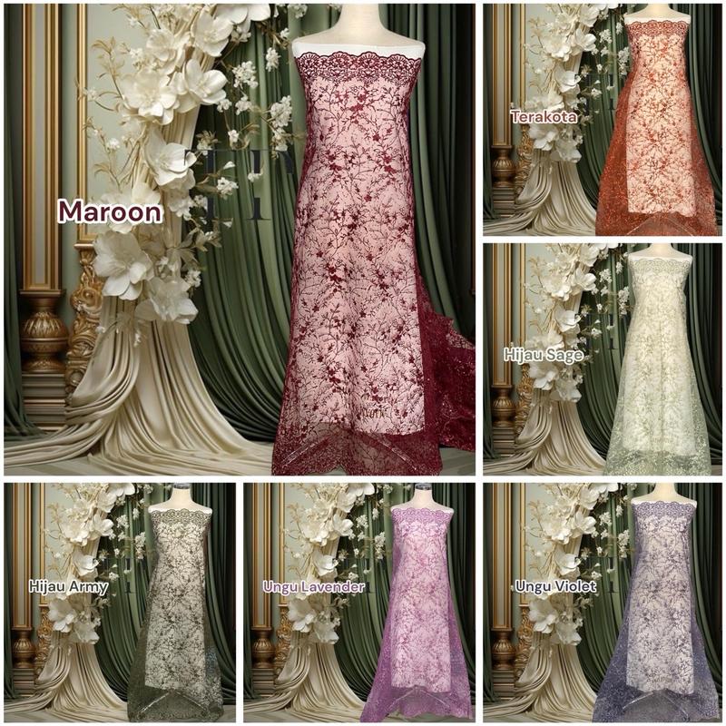 Kain Tulle Embroidery Spangel Payet Grade A Premium+furing - Shop ...