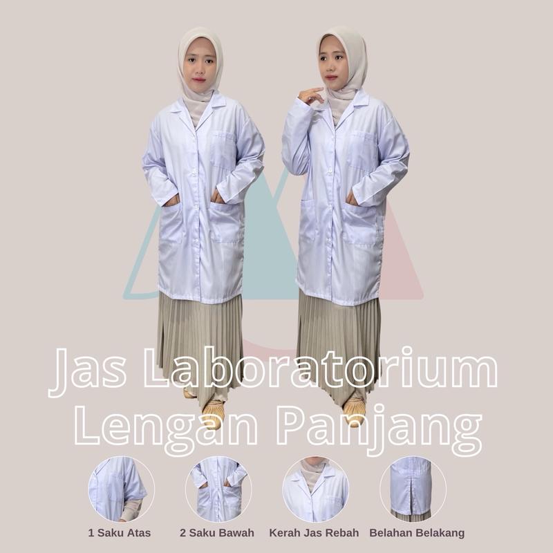 [ Nadis Medical ] Jas Laboratorium / Lab Lengan Panjang Putih Baju ...
