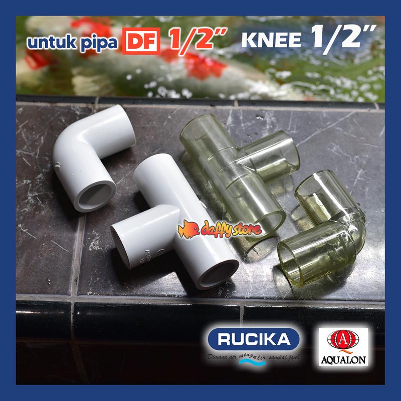 Knee Keni 1/2" INCH Transparan Bening / Putih untuk pipa DF ½" - Shop ...