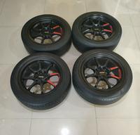 Jual 1 SET VELG CE28 R15 BARU + BAN SECOND HOL 8 VCD 100/114,3 LBR 6,5 ...