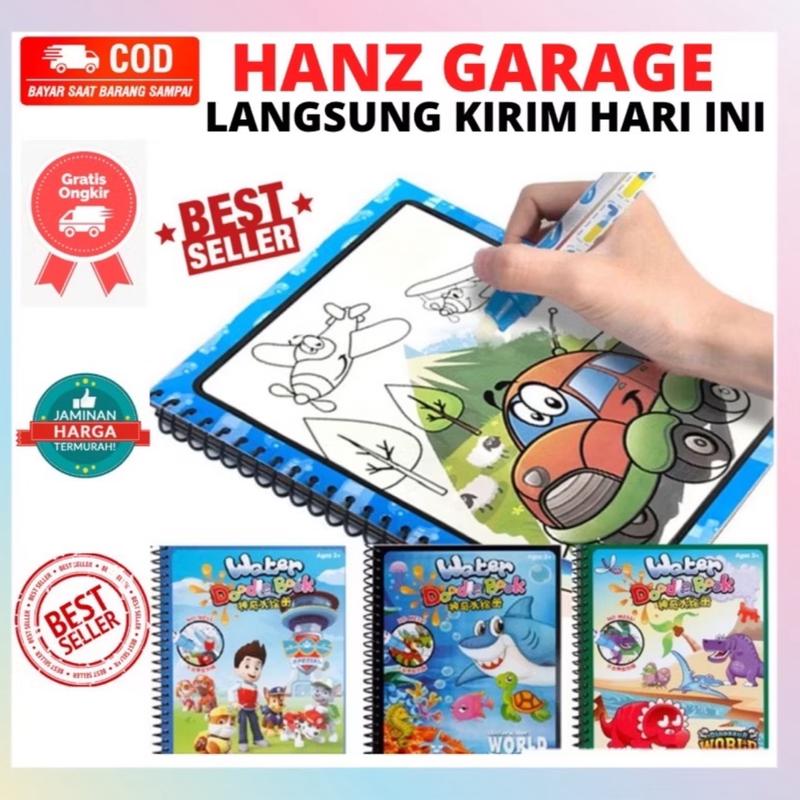 Magic Water Coloring Book Invisible Ink Buku Gambar Mewarnai Anak ...