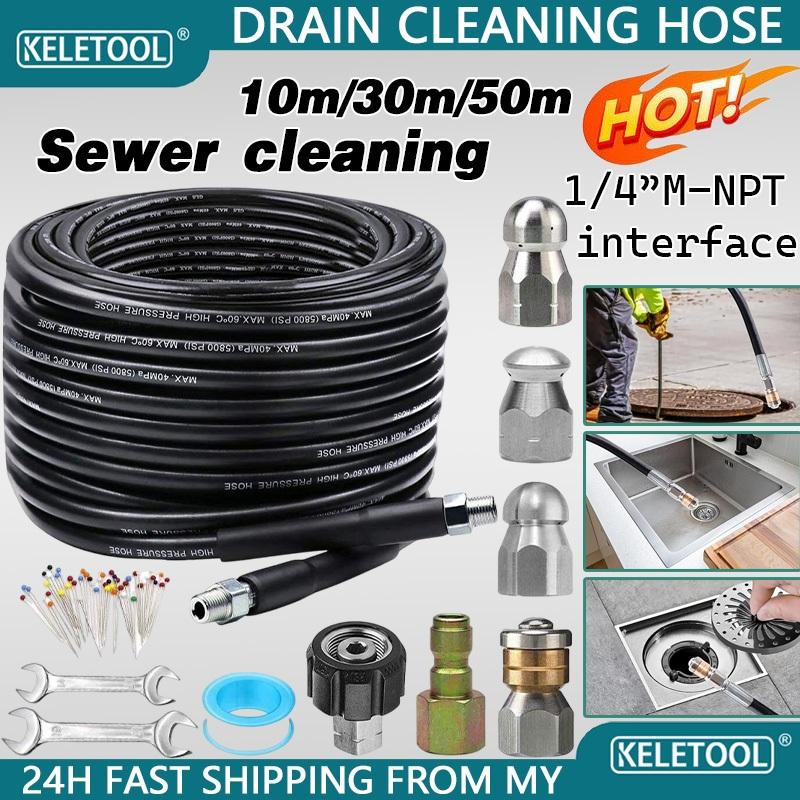Sewer Jetter Kit for Drain Pipe Cleaning High-Pressure Water - TikTok ...