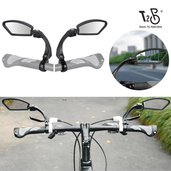 T2P Bicycle Mirror Ebike Mirror 360 Degree Rotate Road Bike Rearview ...