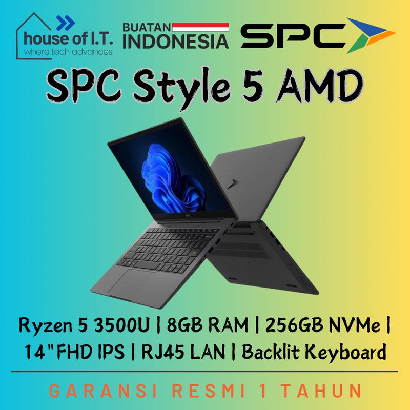 Laptop SPC Style 5 Ryzen 5 3500U 8GB 256GB NVMe Backlit Keyboard - Shop ...