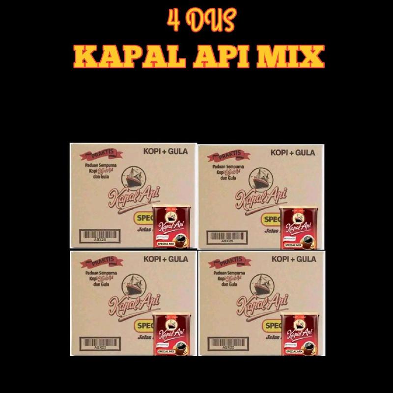 4 Dus kapal api mix ( 1 dus isi 12 rcg), - Shop | Tokopedia