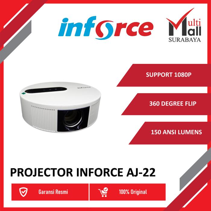 Jual PROJECTOR INFORCE AJ-22 WIFI ANDROID FULL HD 1080P HDMI PORTABLE ...