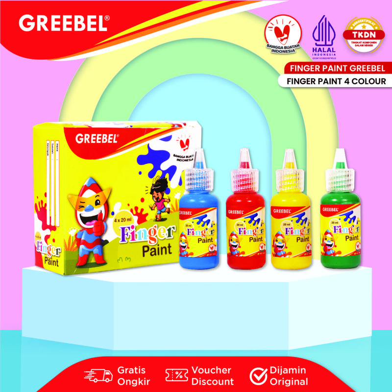 GREEBEL Finger Paint 4 Warna / Cat Air / Edukasi Dan Kreativitas - Shop ...