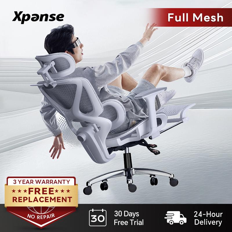 Xpanse Steel Leg Office Chair Mesh Ergonomic Chair with 4D Adjustable ...