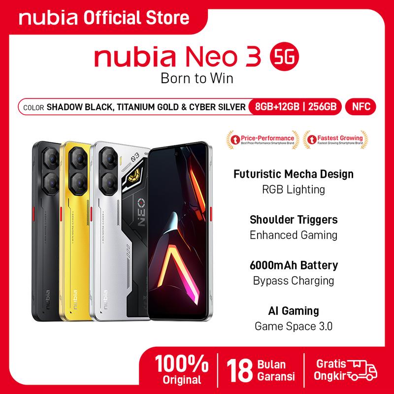 [EXCLUSIVE WARUNGGADGET] Handphone Gaming nubia Neo 3 5G RAM - Shop ...
