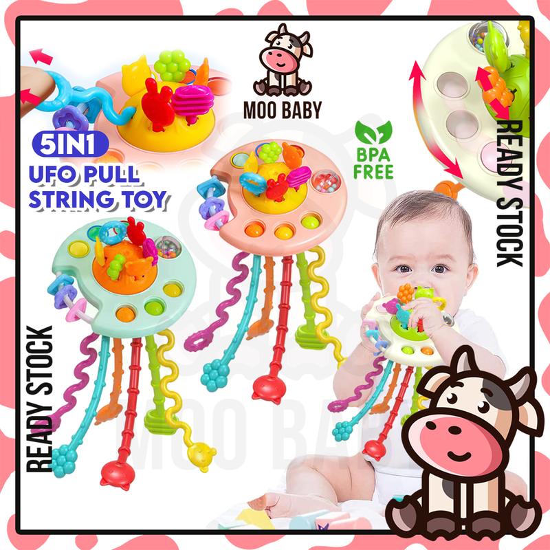 Moo Baby Mainan Tarik Tali Bayi Toy UFO Pull String Toy Mainan - TikTok ...