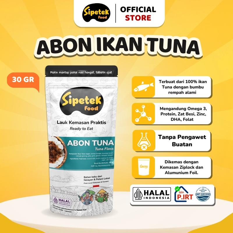Sipetek - [Spesial] Abon Ikan Tuna Asli 30gr Pouch - Shop | Tokopedia