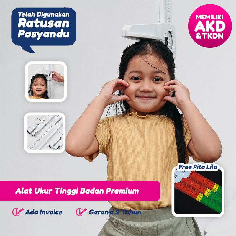 Alat Ukur Tinggi Badan Anak Premium 'Stadiometer' Untuk Klinik/Bidan ...