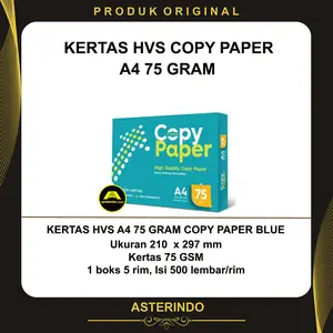 Kertas HVS Copy Paper F4 75 Gram 75 Gr Blue Original Produk - Shop ...