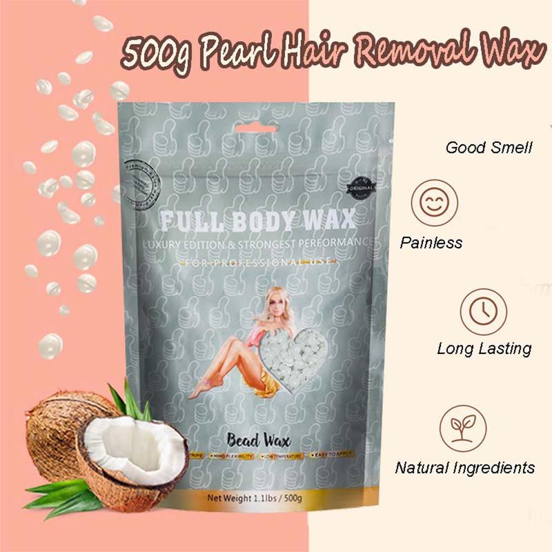 500g Hair Removal Wax Beans salon waxing beads Coconut Fragrance ...