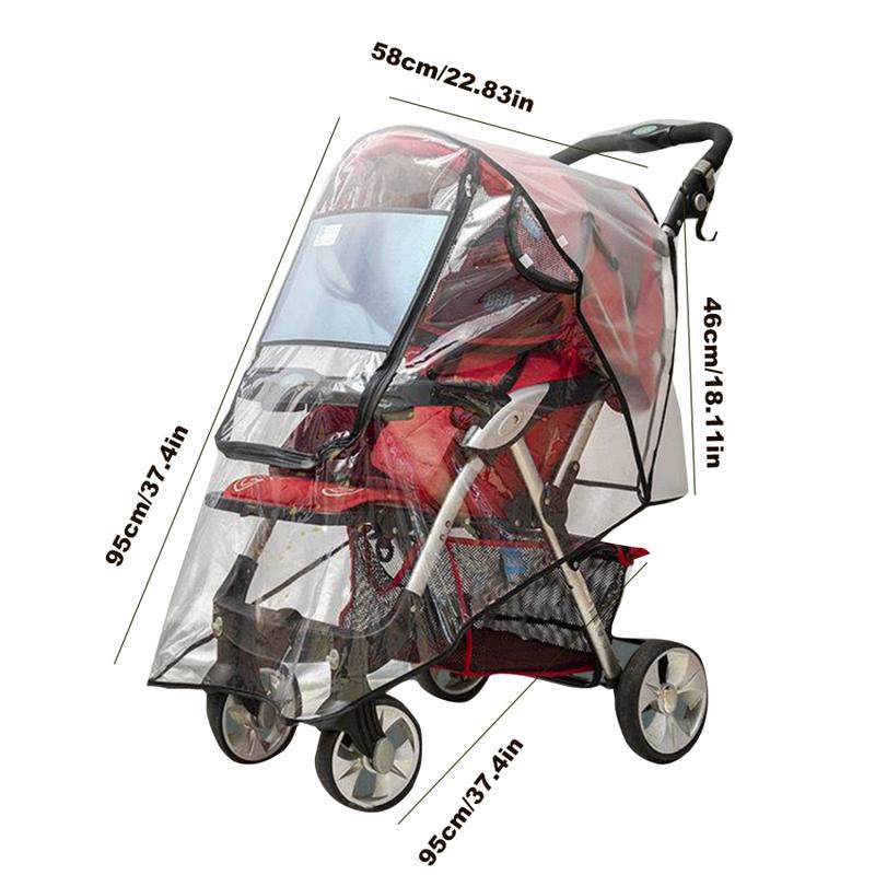 👶High-quality Materials: The stroller rain cover is made of high ...