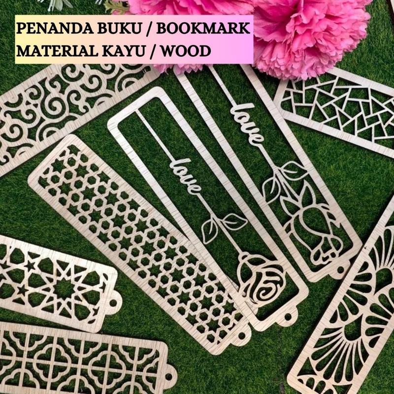 Penanda Buku / Bookmark - Kayu Engaraved wood Office Stationery ...